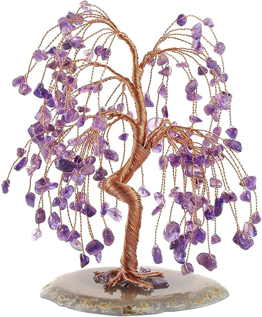 CrystalTears Feng Shui Money Tree Natural Amethyst Healing Crystal ...