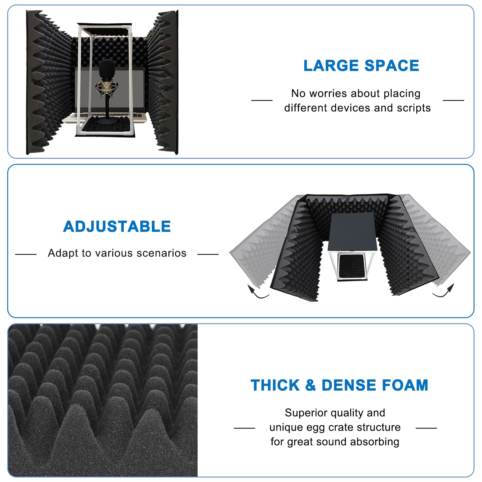 Mua TroyStudio Large Microphone Isolation Shield, Foldable Vocal Booth ...