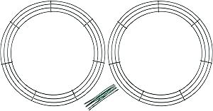 Amazon.com: Upstout Pack of 2 Wire Wreath Frame (14 Inch) with 10 Twist ...