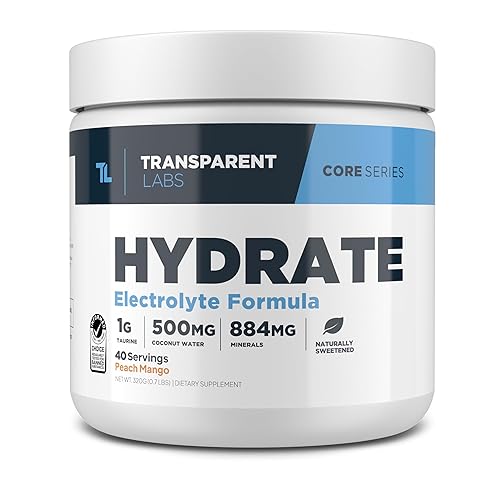 Transparent Labs Hydrate Naturally Sweetened Electrolytes Powder ...