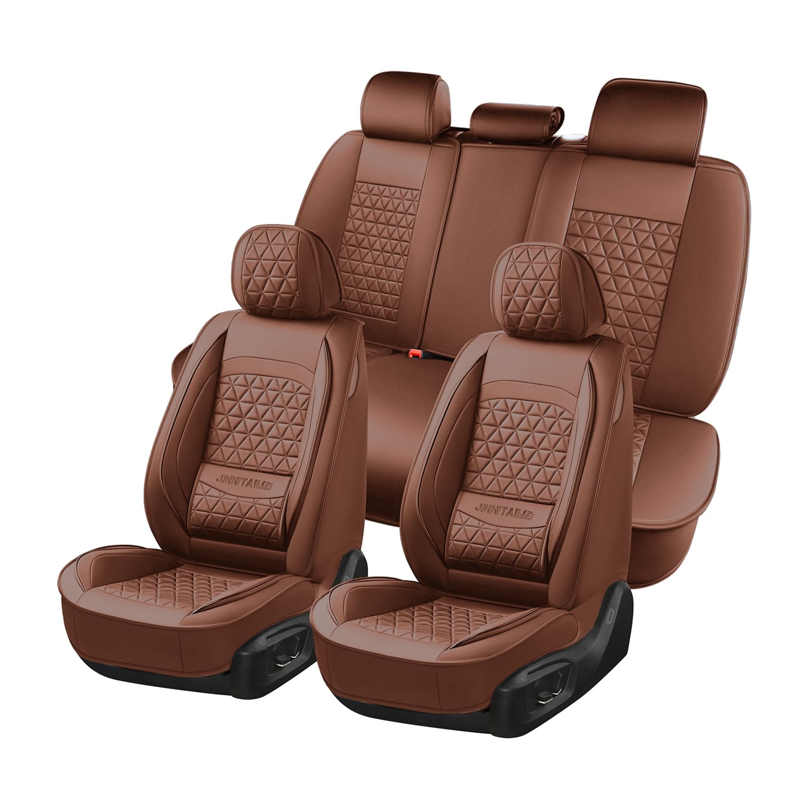 JINITAIMEI Sportnamic Quilted Leather Car Seat Covers, Front Seat ...