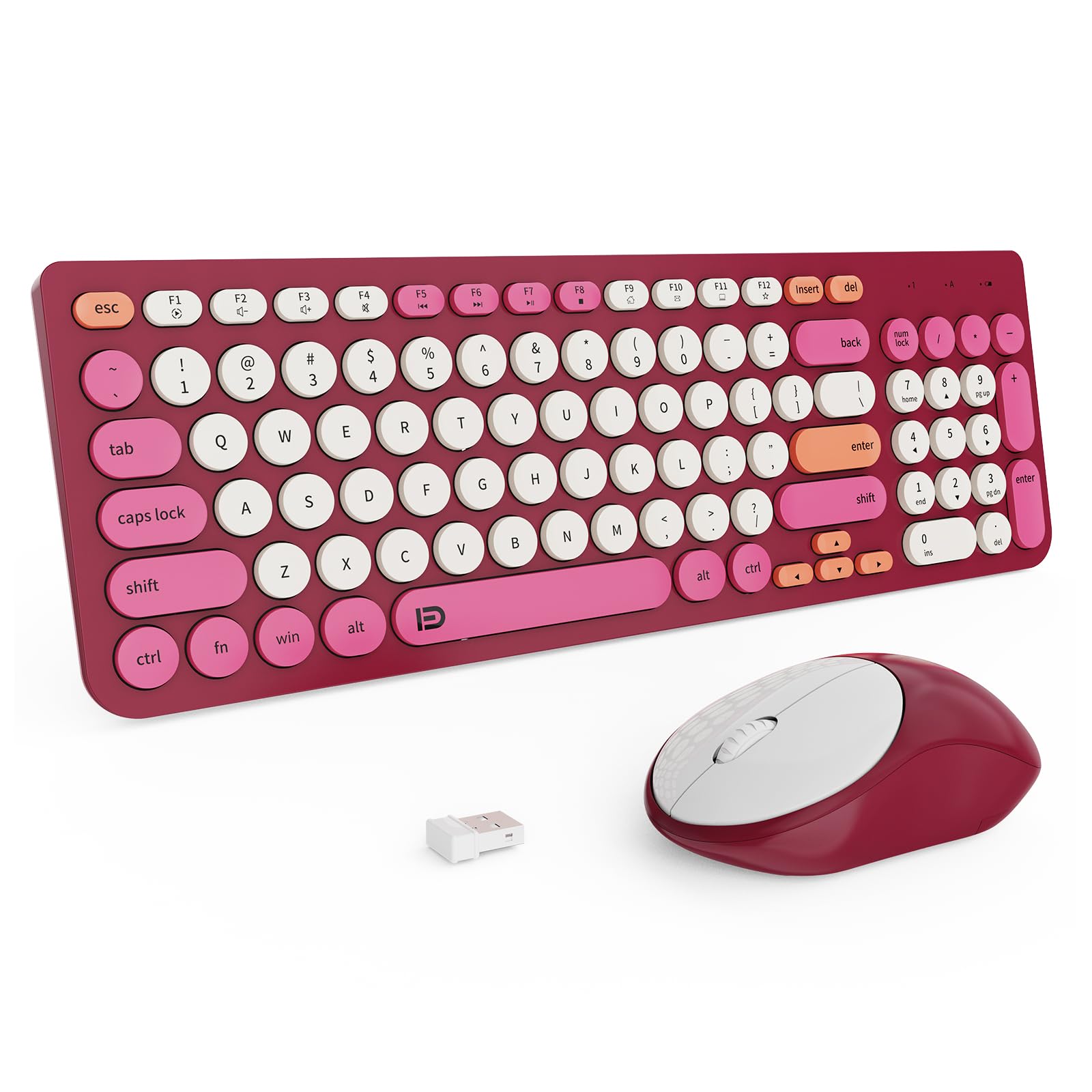 Mua Wireless Keyboards Mouse Combos, Colorful Quiet Keyboard Cute ...