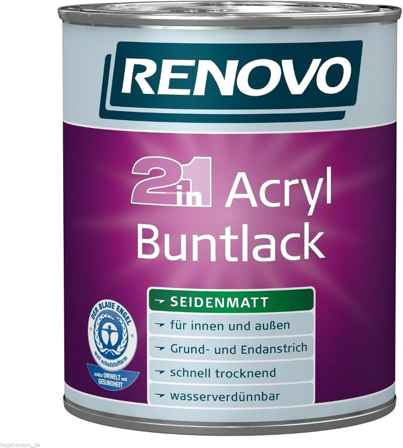 Acryl-Buntlack lichtgrau 0,375 Liter seidenmatt Acryllack (15,97 ...