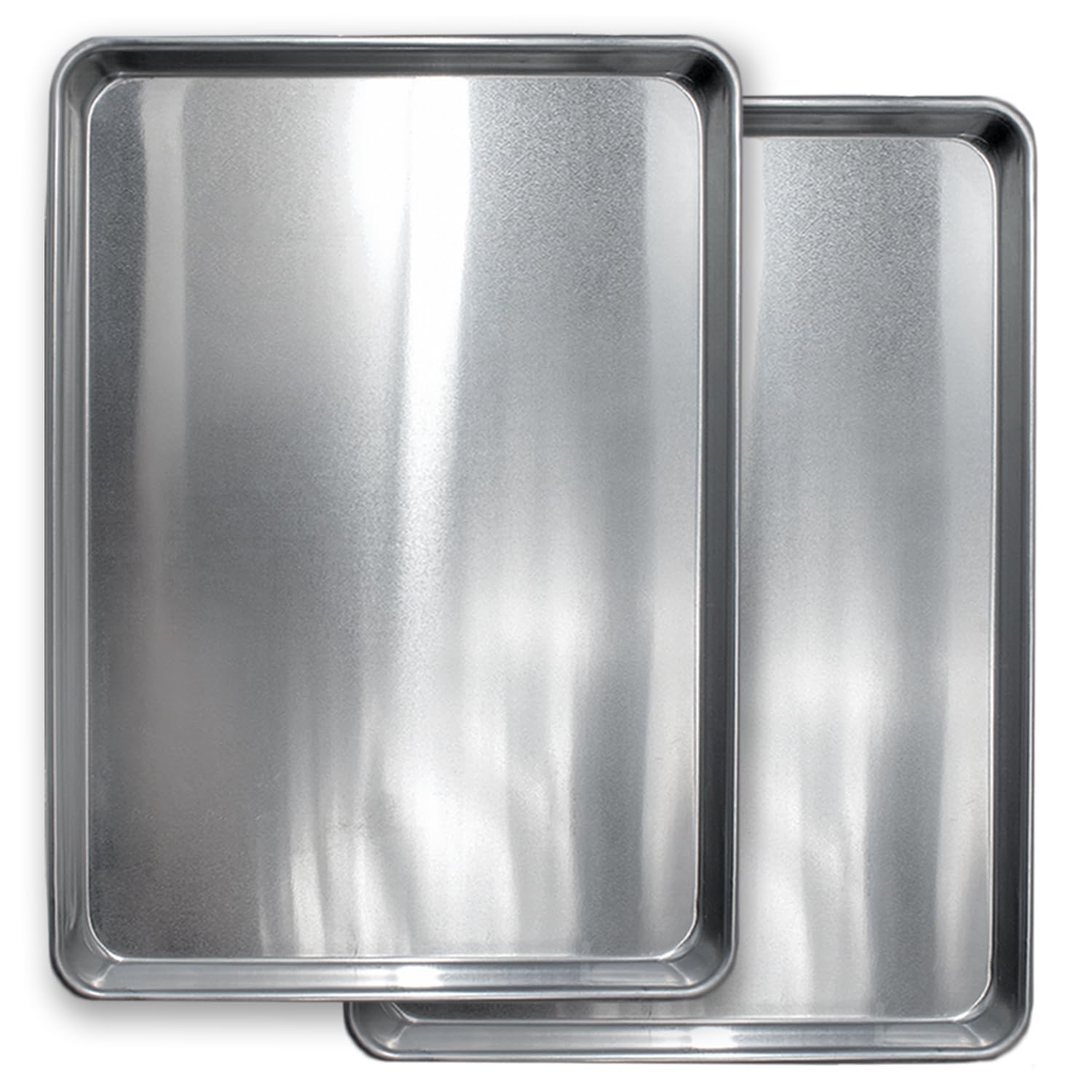 Commercial Quality Cookie Sheet Pan - 2 Pack Aluminum Half Sheet Baking ...