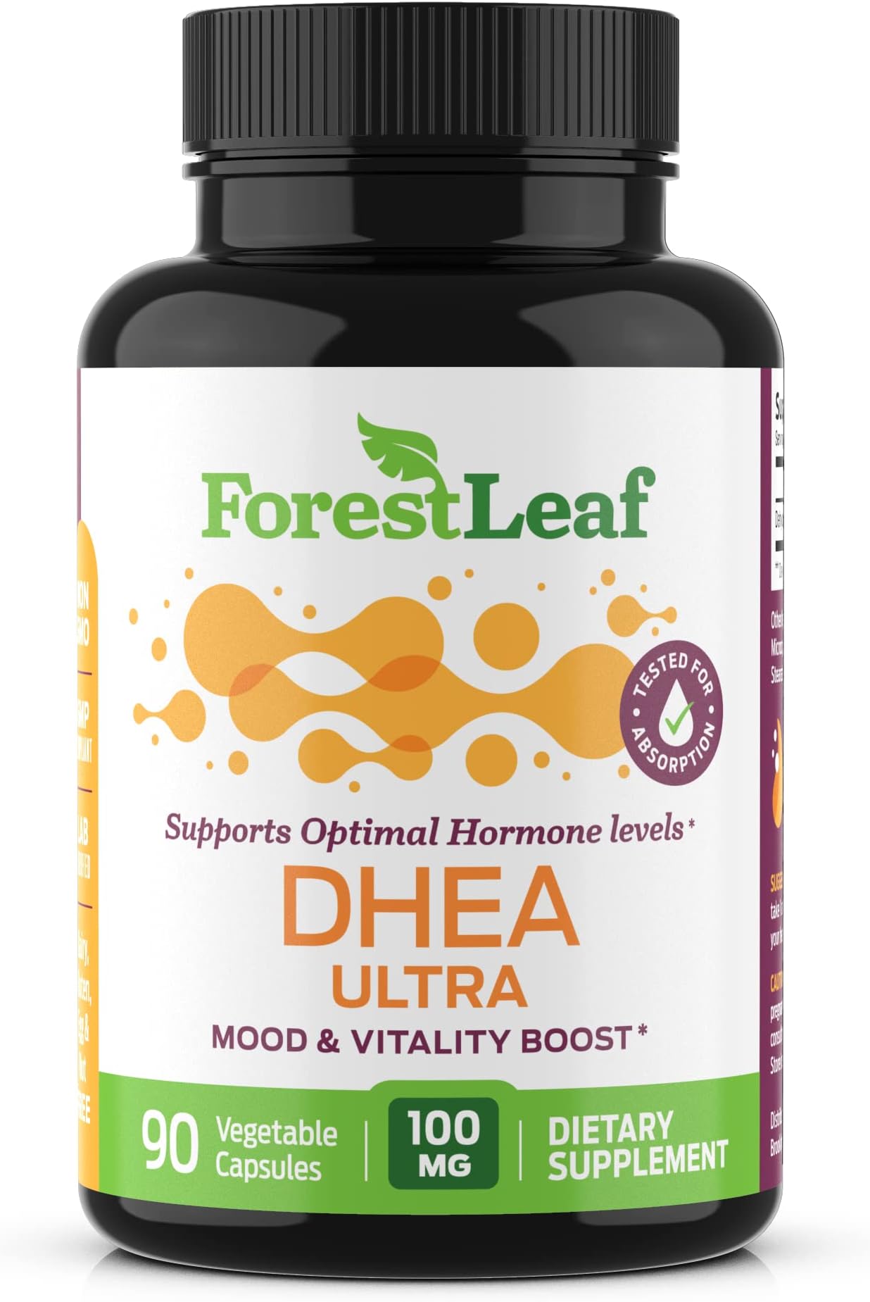 Forest Leaf - DHEA 100mg Daily Hormone Supplement for Women & Men ...