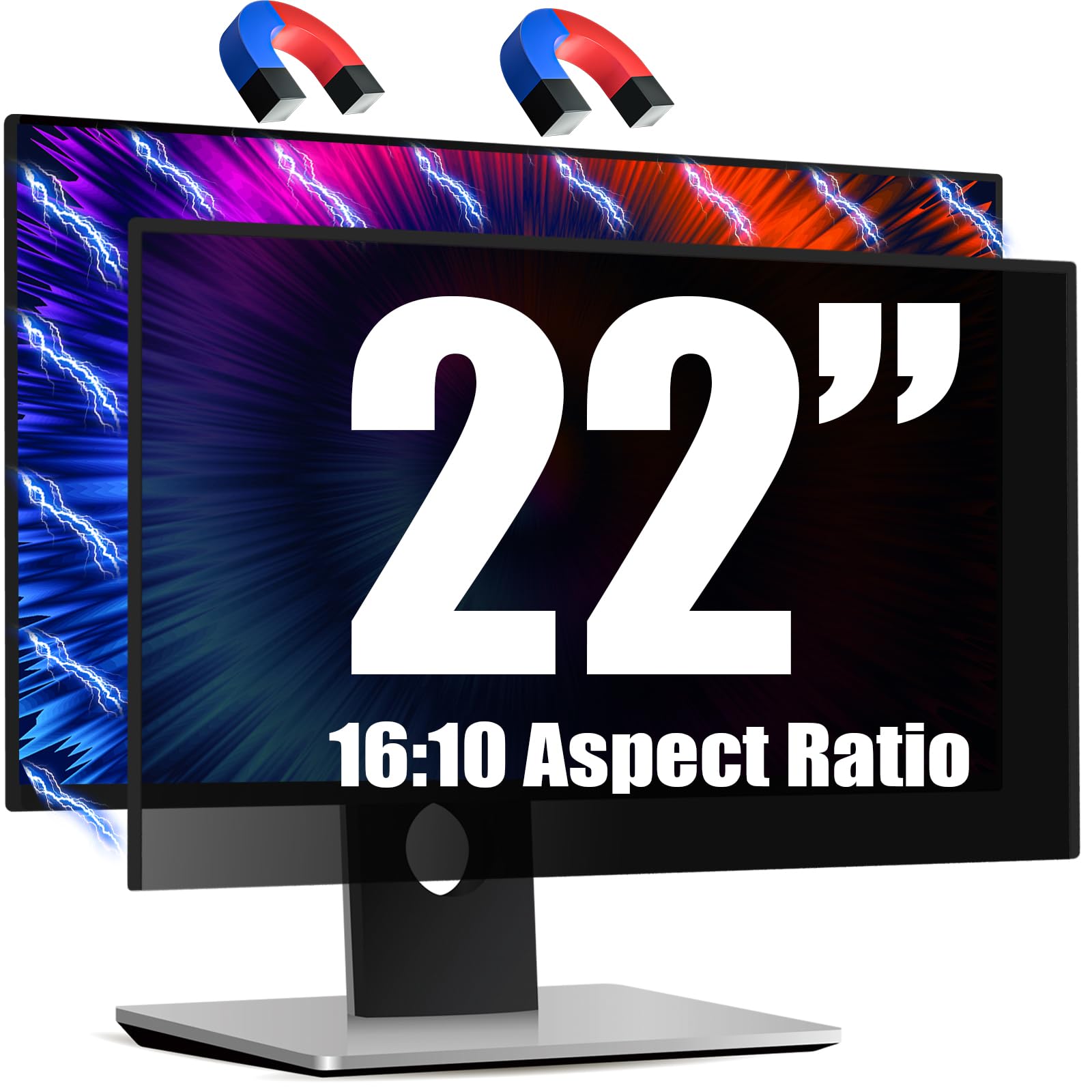 Magnetic Invisible Hidden Design Computer Privacy Screen Filter 22 Inch ...