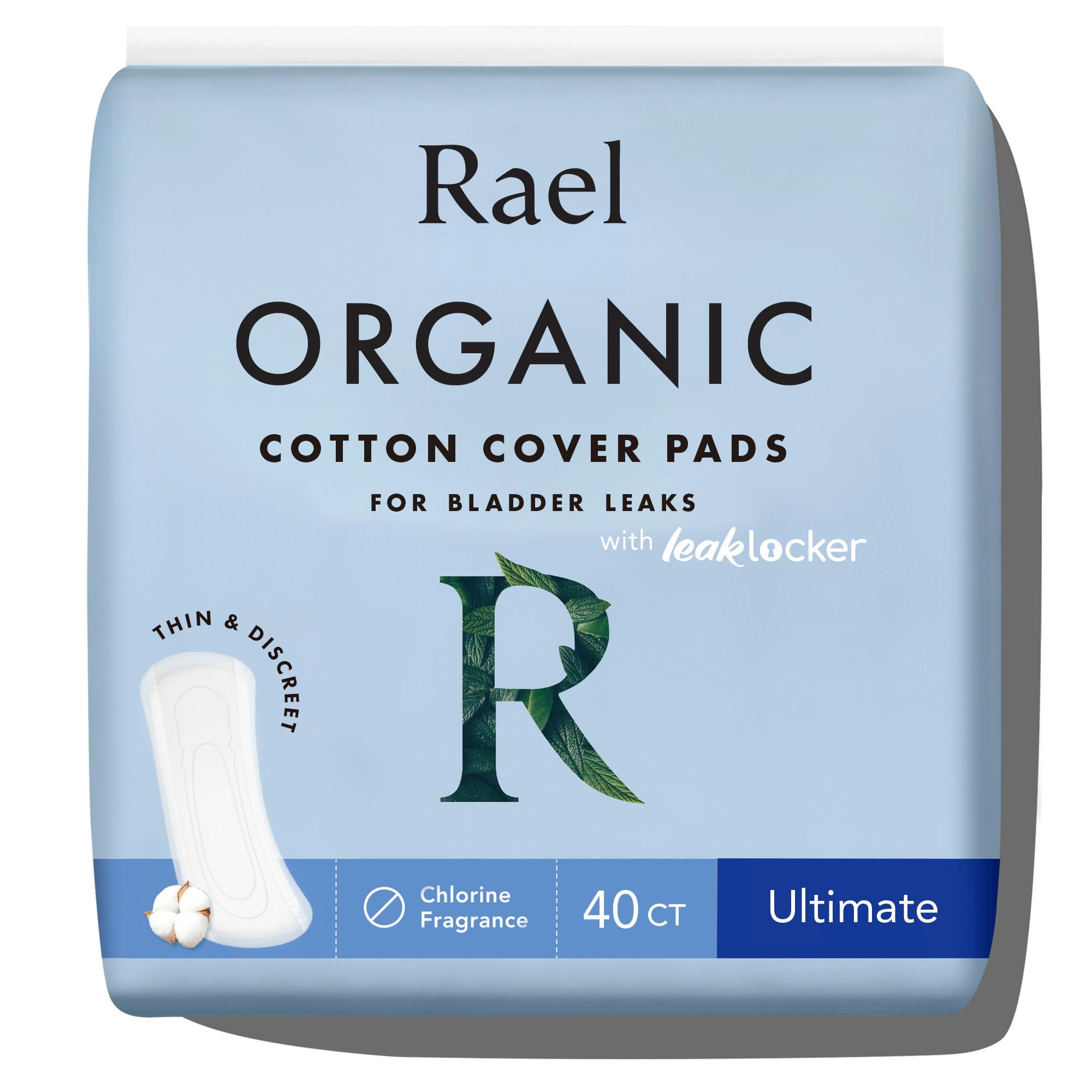 Rael Incontinence Pads for Women, Organic Cotton Cover, Postpartum ...