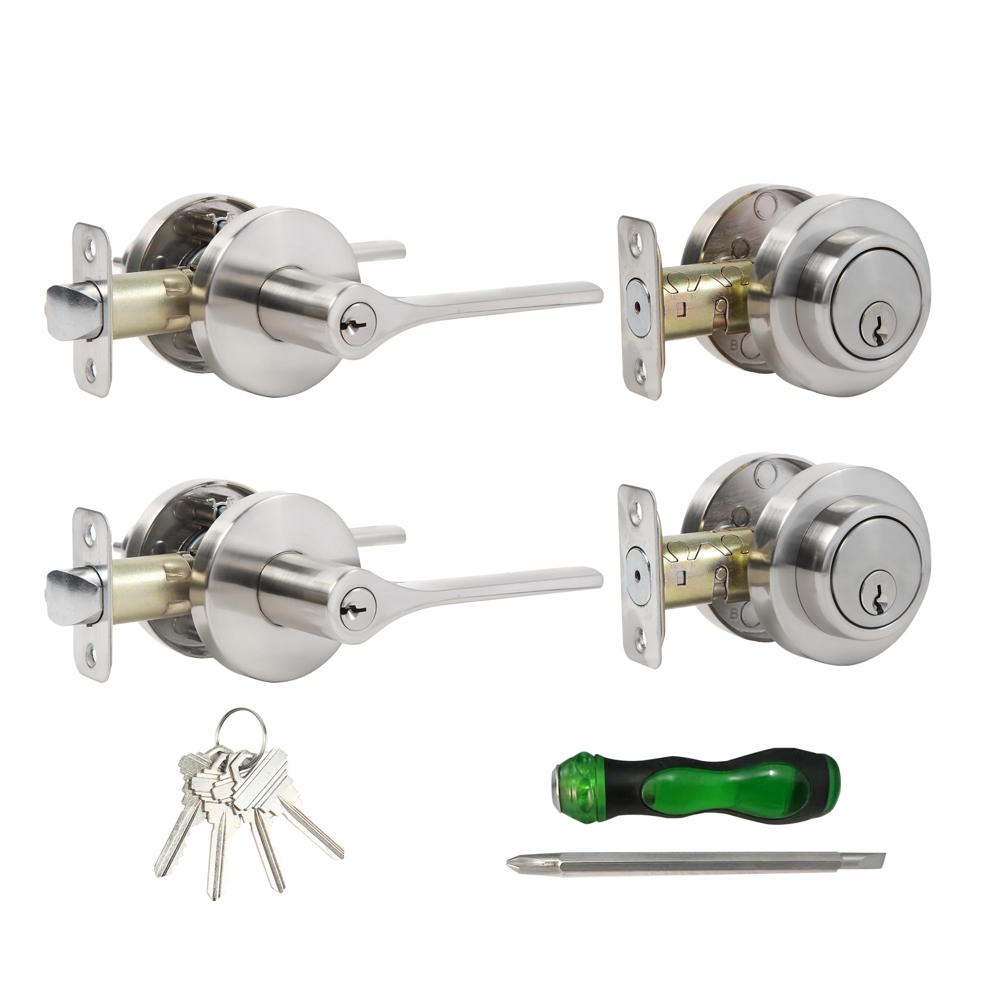 Mua Front Door Handle and deadbolt Set,Keyed Alike Front Door Handle ...