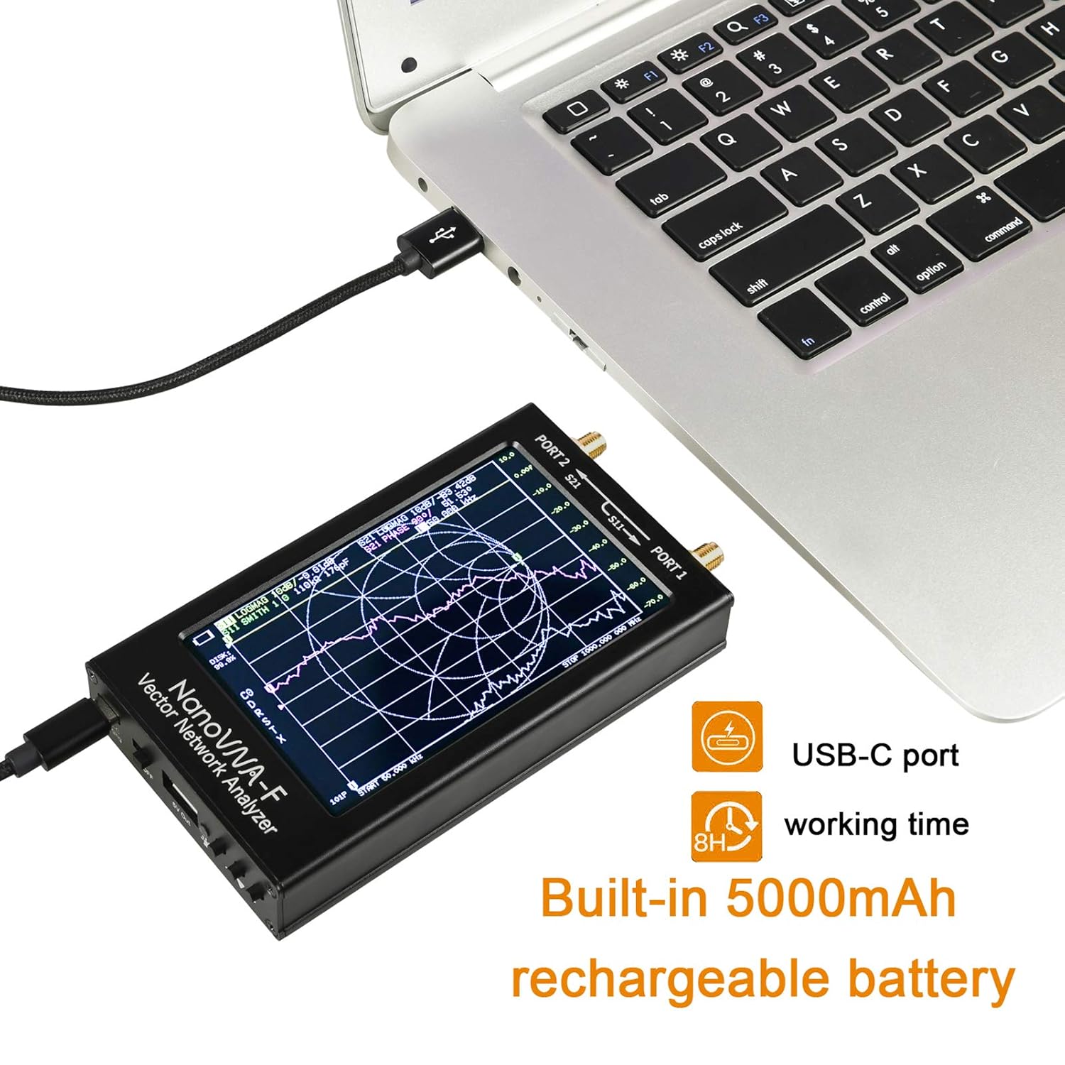 Smith Chart NanoVNA-F Vector Network Analyzer HF VHF UHF UV VNA Antenna ...
