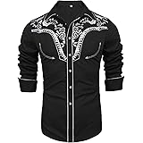 COOFANDY Men's Long Sleeve Embroidered Shirt Slim Fit Casual Button Down Shirts at Amazon Men’s ...