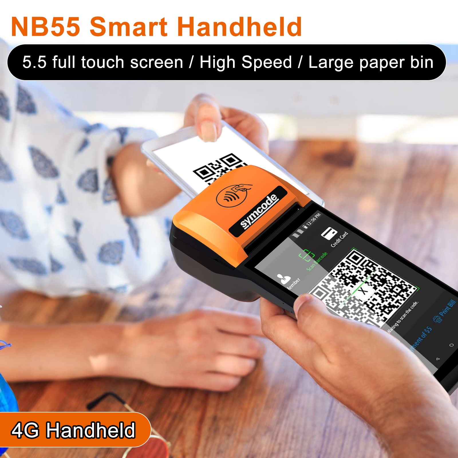 Symcode New POS PDA Thermal Receipt Printer 5.99" High Resolution And ...