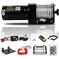 Amazon.com: Auraroad Electric Winch 3000 lb, 12V DC ATV UTV Electric Winch with Wireless Remote ...
