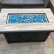 Amazon.com: BALI OUTDOORS Gas Fire Pit, 42 Inch 60,000 Btu Rectangular ...