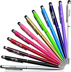Teviwin 2 in 1 Slim Capacitive Stylus & Ballpoint Pen for Universal ...