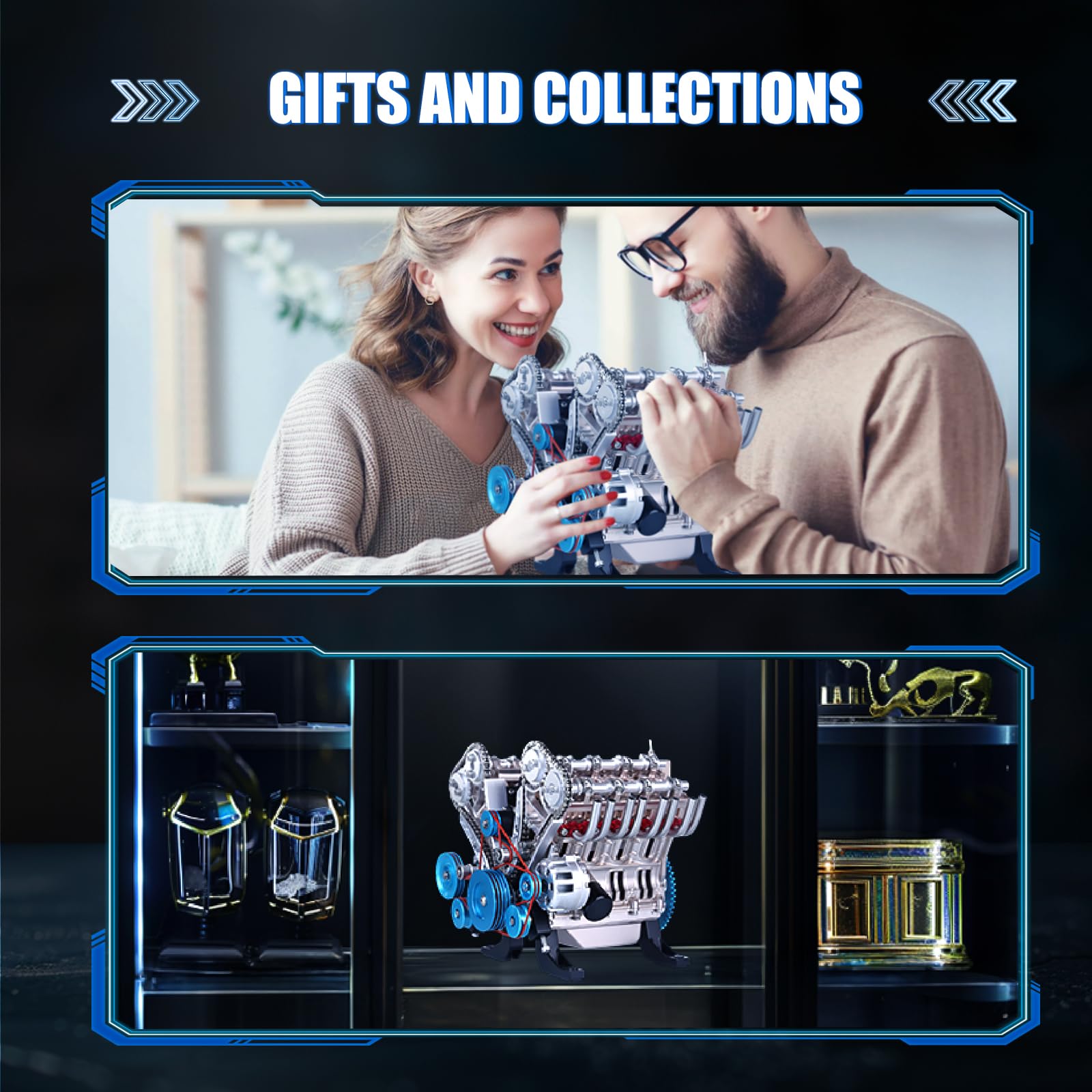 Mua Wauvmoss V8 Engine Model Kit - Mini v8 Engine Kits That Runs - Mini ...