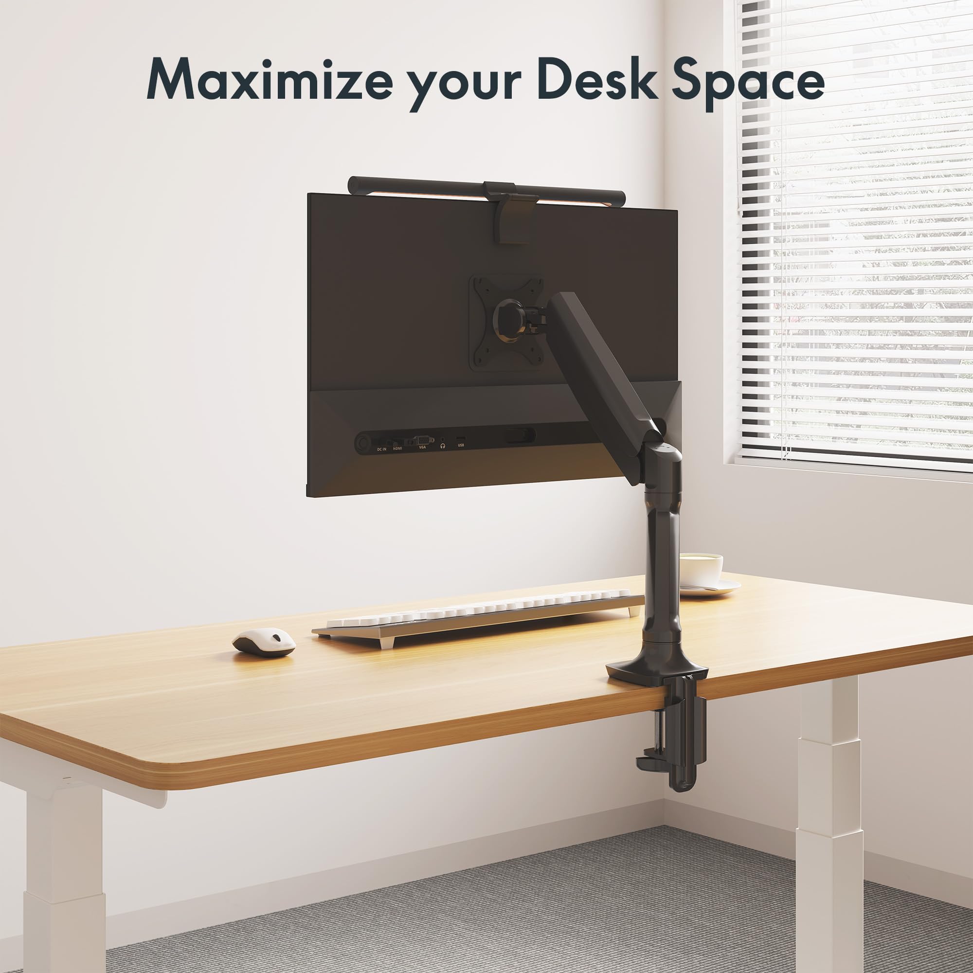 Mua Single Monitor Stand for Desk Adjustable Spring Vesa Monitor Mount ...
