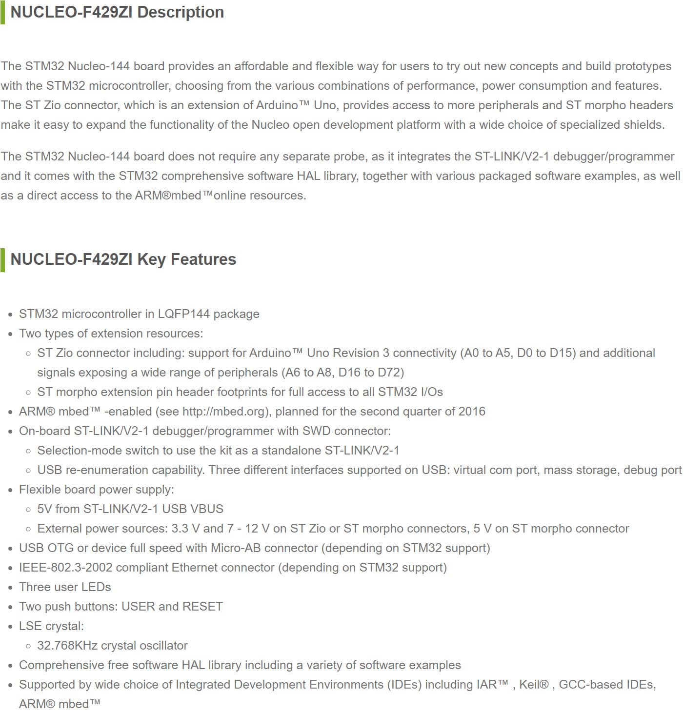 Mua Waveshare NUCLEO-F429ZI STM32 Nucleo-144 Development Board with ...