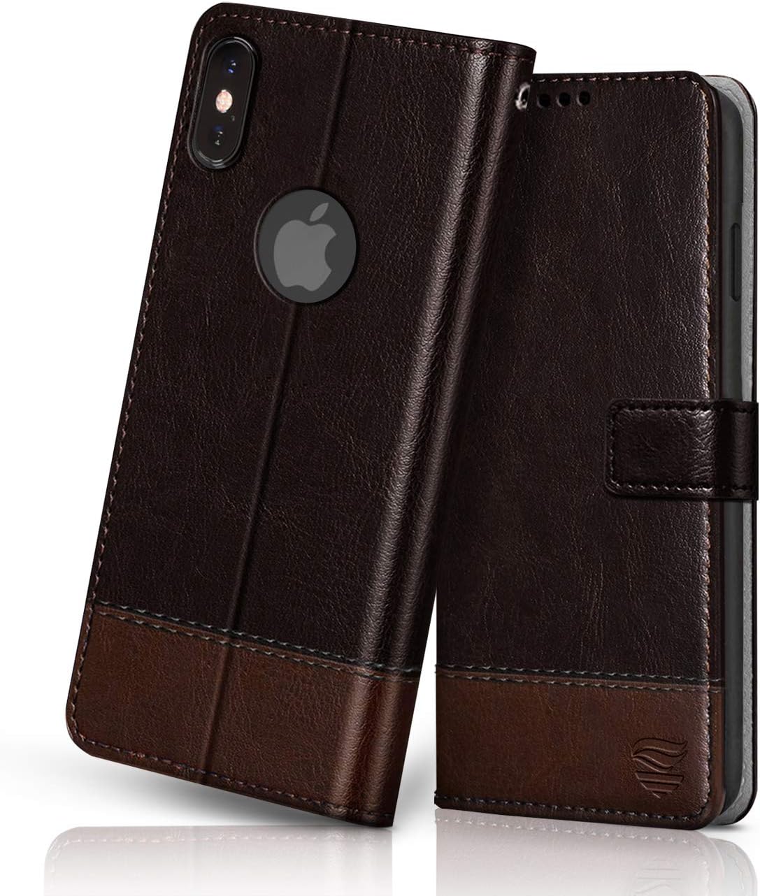 flipped vegan leather iphone x xs flip case cover |: Amazon.in: Electronics