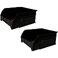 Amazon.com: Husky 5 in. H x 11 in. W Stackable Garage Storage Bin - 2 ...