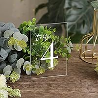 Amazon.com: Blank Acrylic Table Sign, Clear Wedding Table Number Signs ...