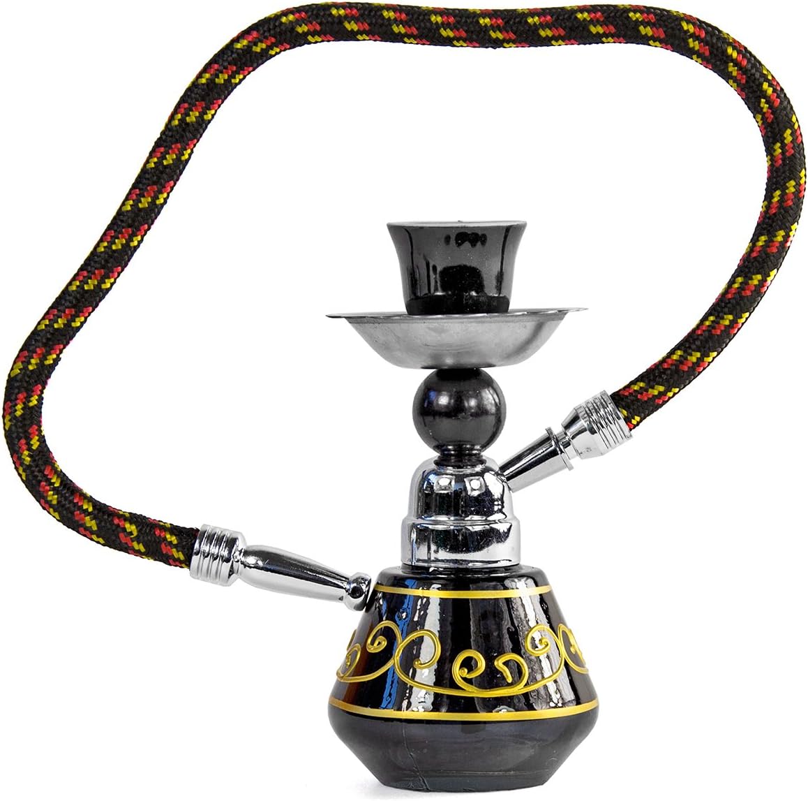 Hookah Wasser-Pfeife Shisha-Set Agypt in Schwarz 1 Schlauch 15cm ...