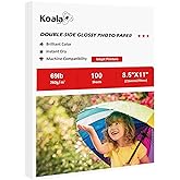 Koala Thin Inkjet Printer Paper for DIY Chip Bag and Print Brochure Flyer 8.5x11 Inches Glossy ...