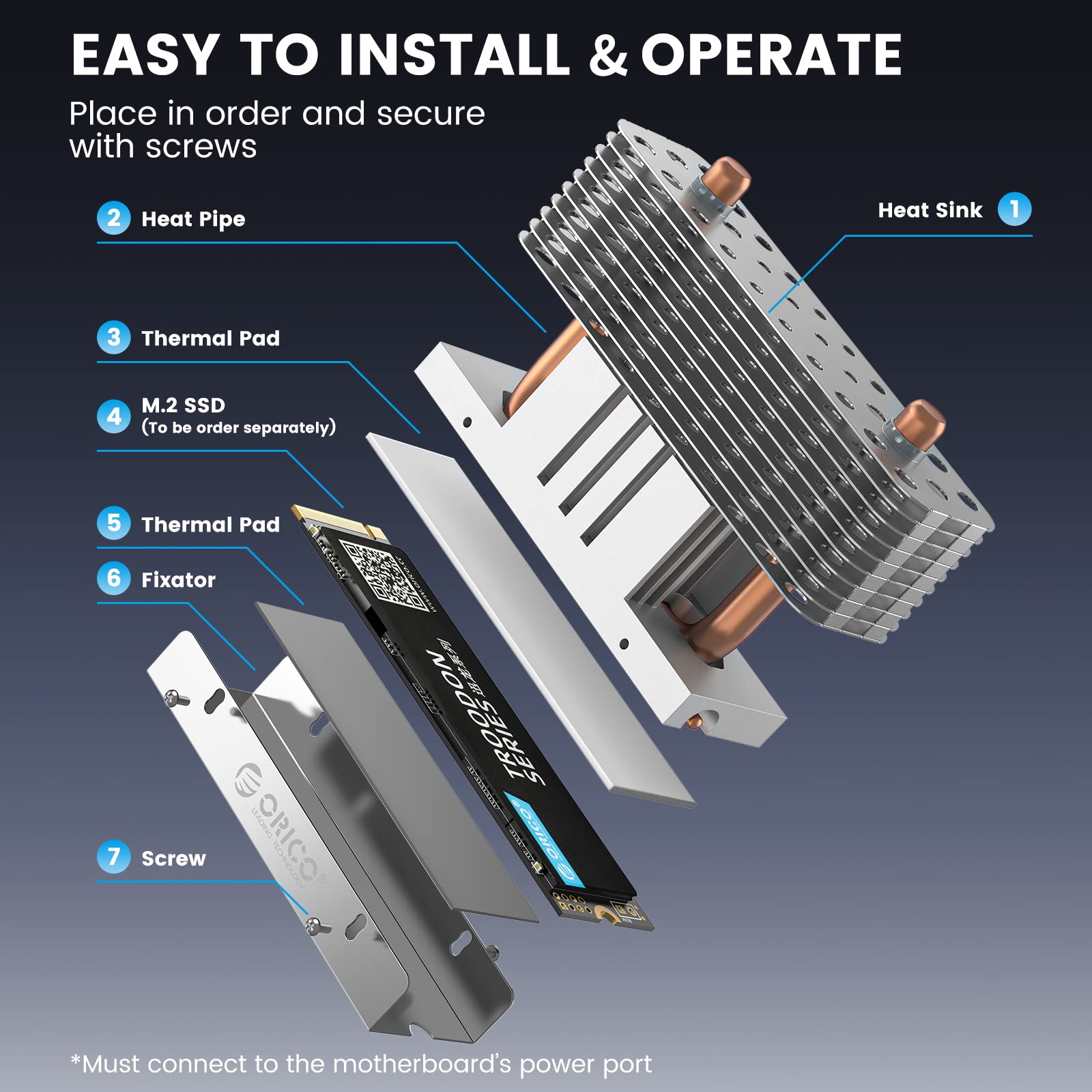 Mua ORICO M.2 SSD Heatsink with Copper Heatpipe M.2 Cooler Heat ...
