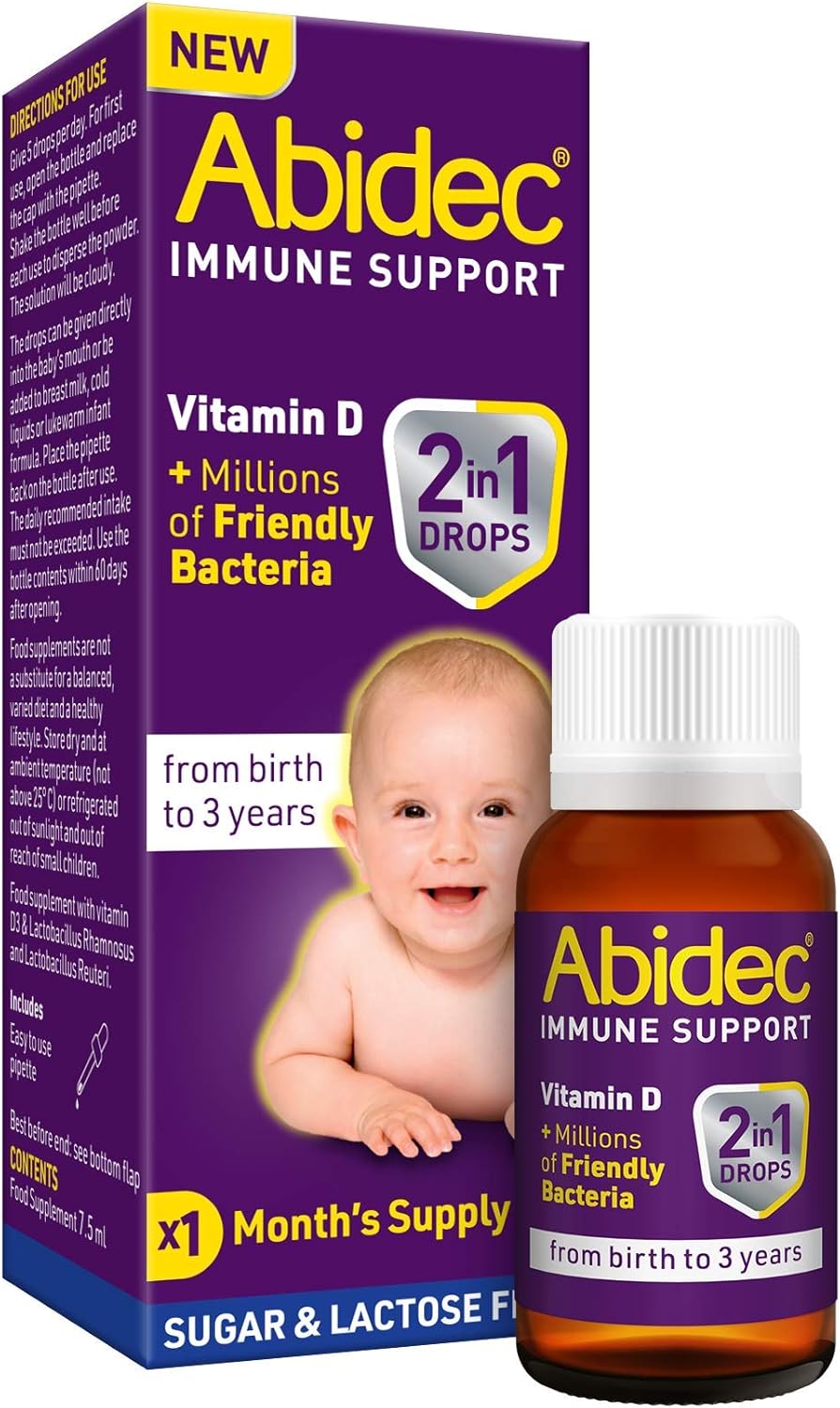 Abidec Immune Support – 2 in 1 Drops - Vitamin D + Millions of Friendly ...