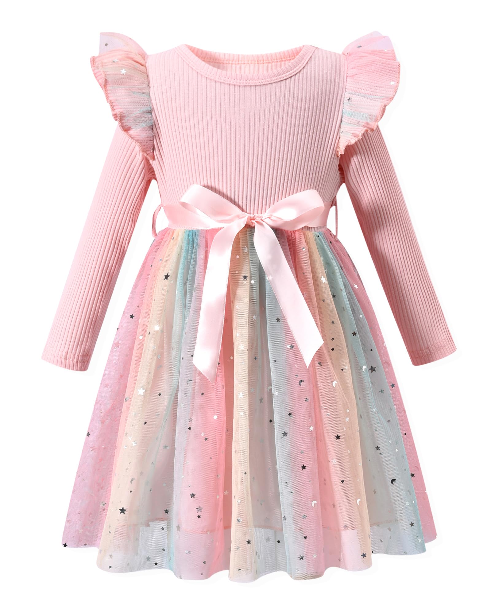 5T Girls Clothes Toddler Girl Tulle Dress Fall Long Sleeve Dresses ...