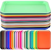 Amazon.com | Didaey 12 Pack Plastic Fast Food Trays Bulk 9.45 x 6.7 ...