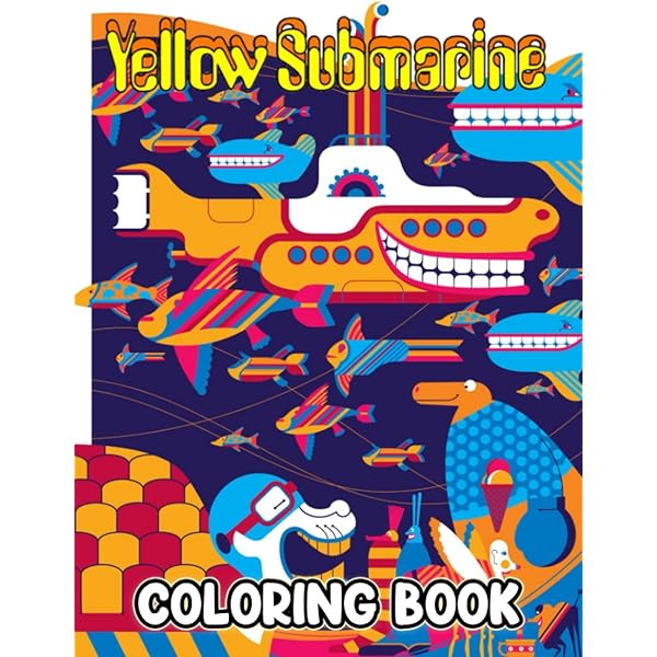 The Beatles Yellow Submarine Cover Art Super Coloring Beatlemania