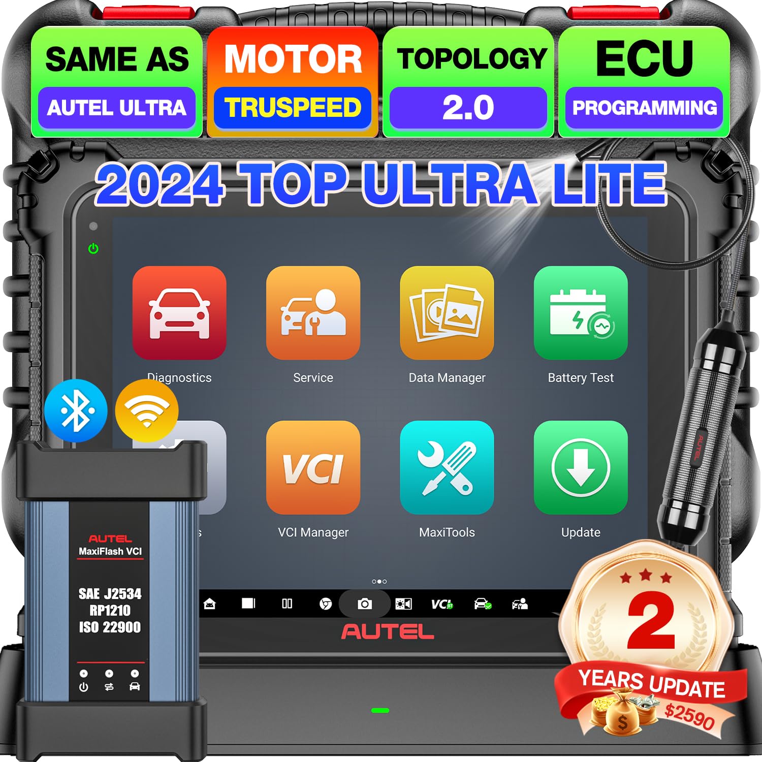 Mua Autel MaxiCOM Ultra Lite Scanner with MV108S, 2 Years Update, 2024 ...