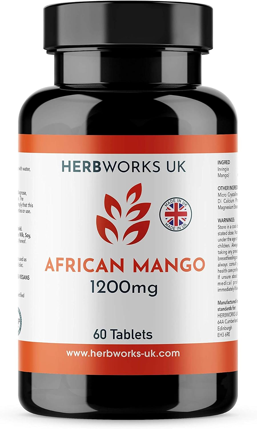 African Mango 1200mg – Halal Certified – 60 Vegetarian Vegan Tablets ...