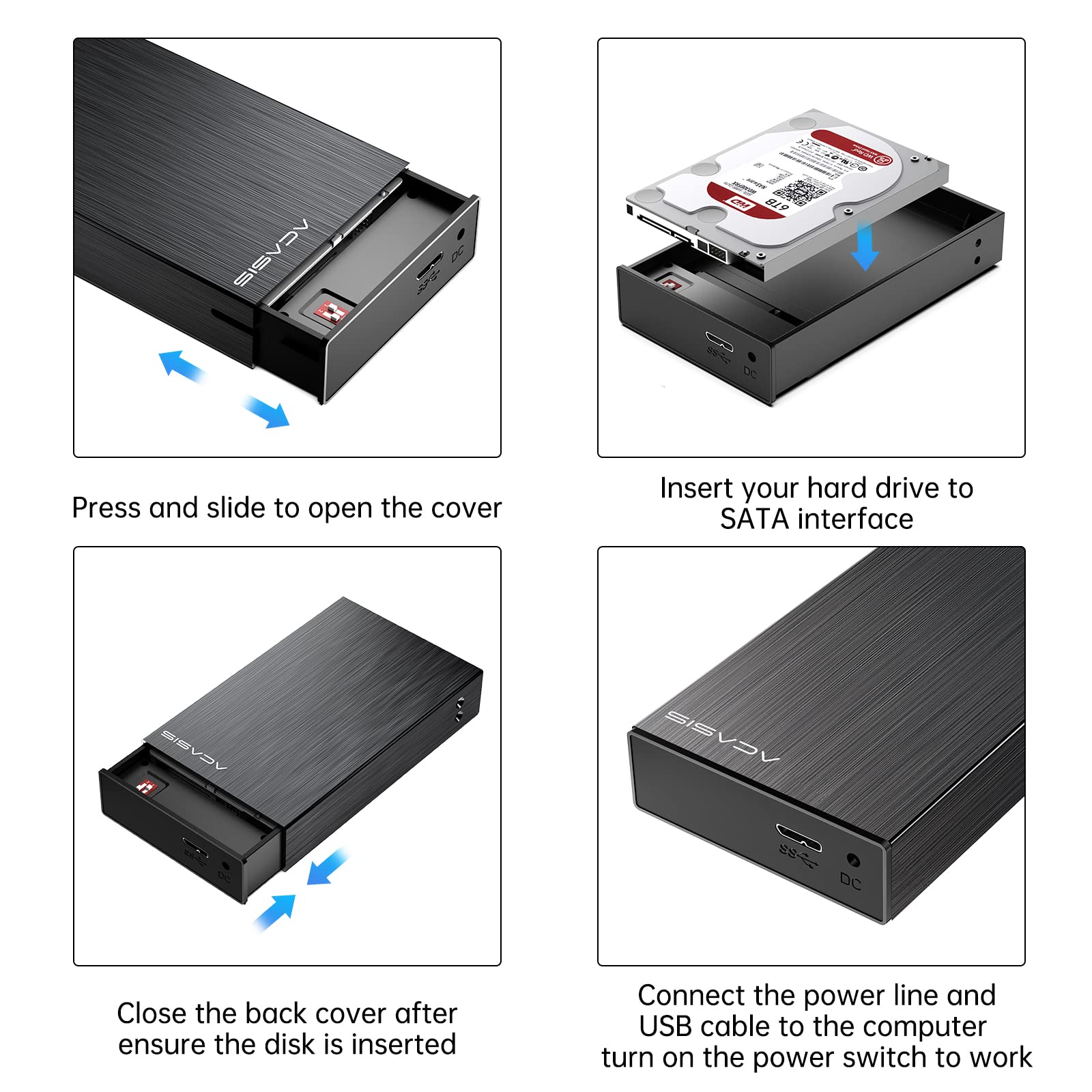 Mua ACASIS 2 Bay Raid Enclosure，2.5 Inch SATA I/II/III HDD SSD ...