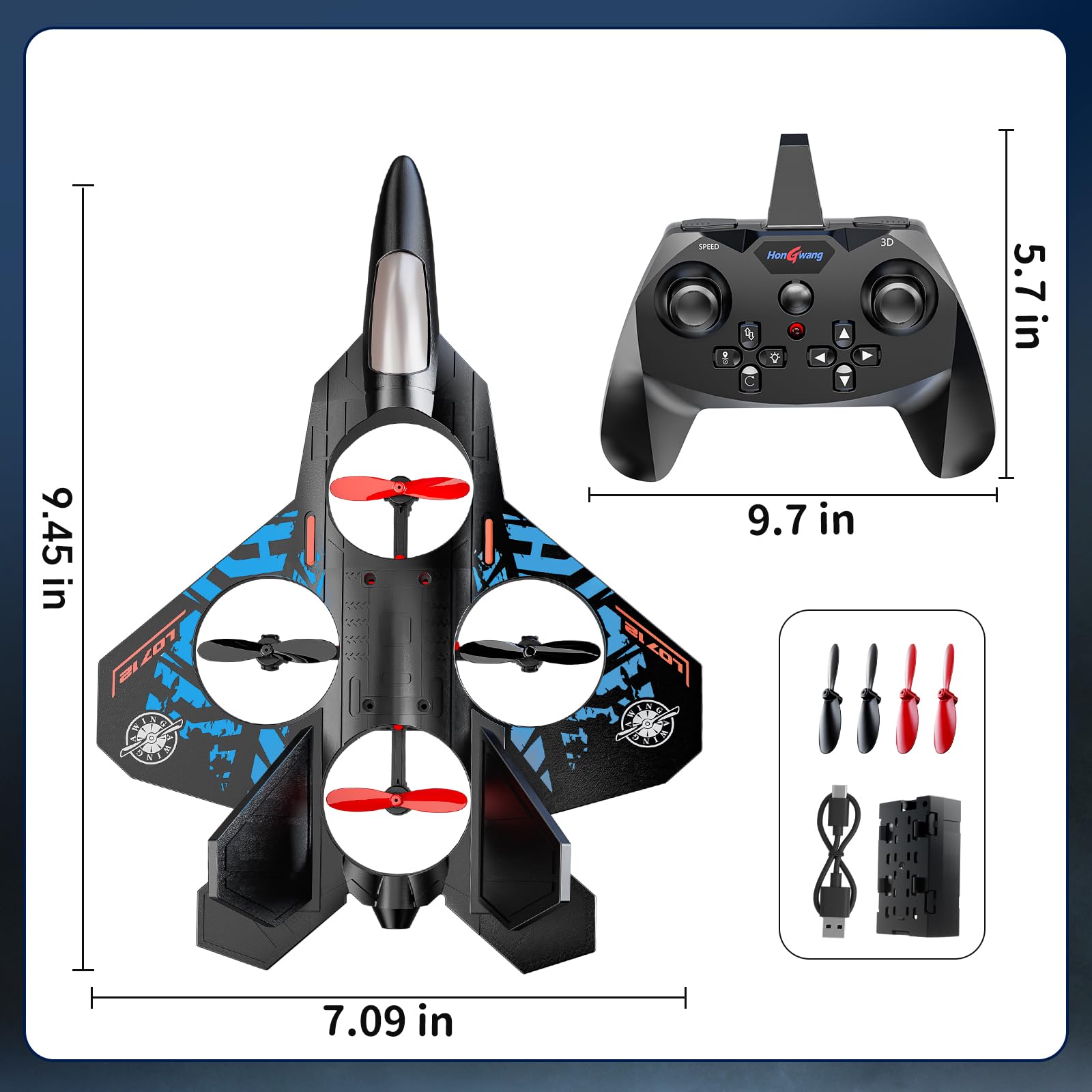 Mua Foam Remote Control Airplane for Kids 8-12, 2.4 GHz RC Plane with ...