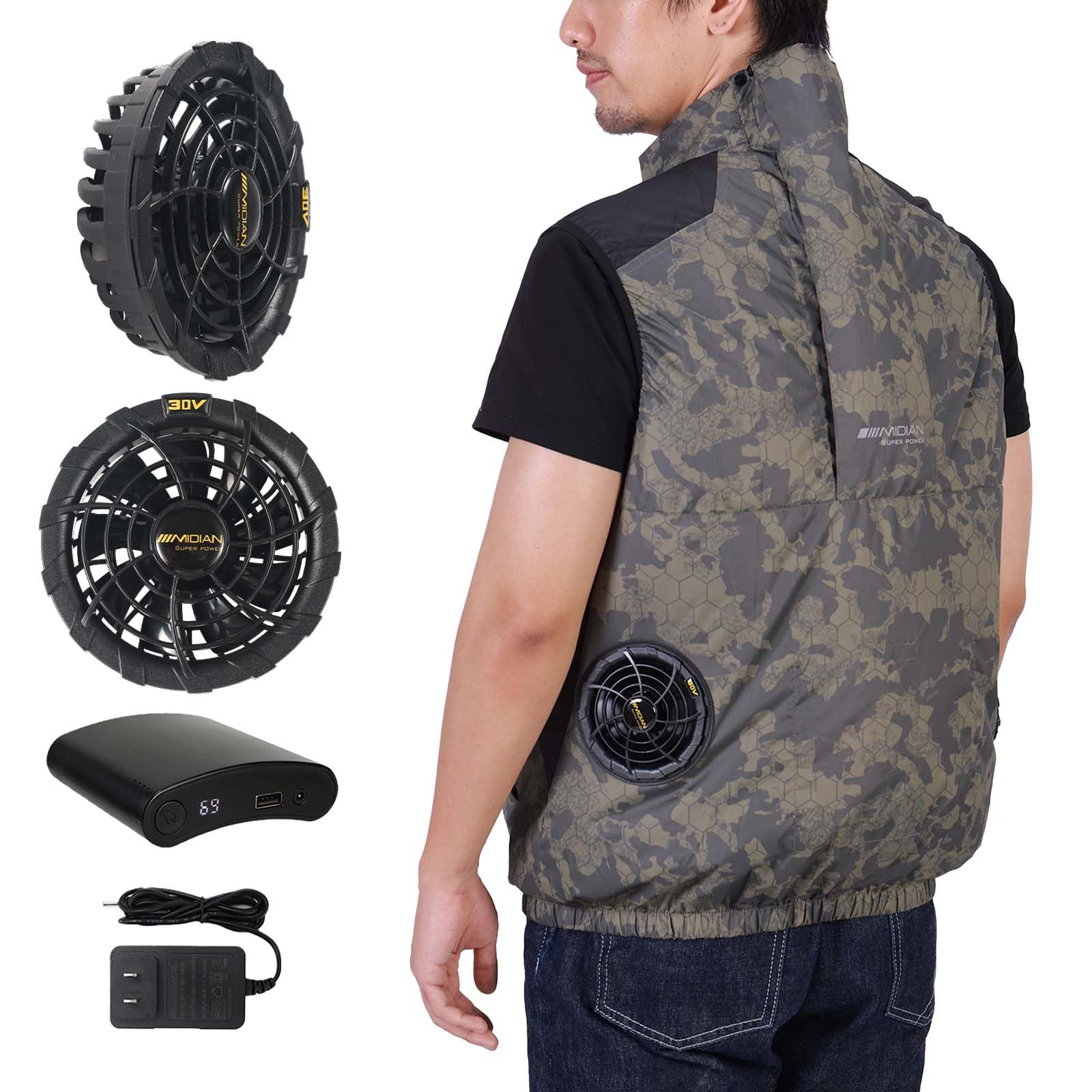 Mua MIDIAN Work Vest with Fan, Waterproof, Stain Resistant, Quick ...