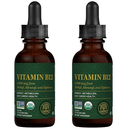Global Healing Center - Vitamin B12 5000 mcg, Organic Sublingual Liquid ...
