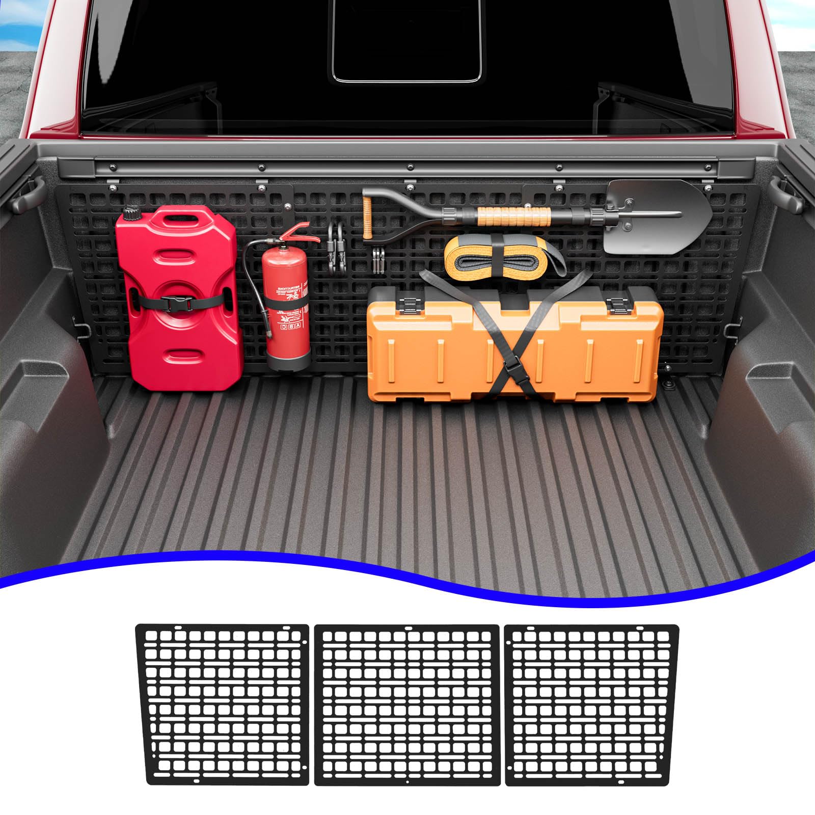 SZYANG Front Bed Molle Panel Compatible with 24 25Tacoma Truck Bed ...