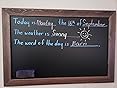 Amazon.com : Rustic White Magnetic Wall Chalkboard Sign: Includes 10 ...
