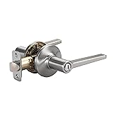Amazon Basics Contemporary Madison Door Lever with Lock, Privacy, Satin ...