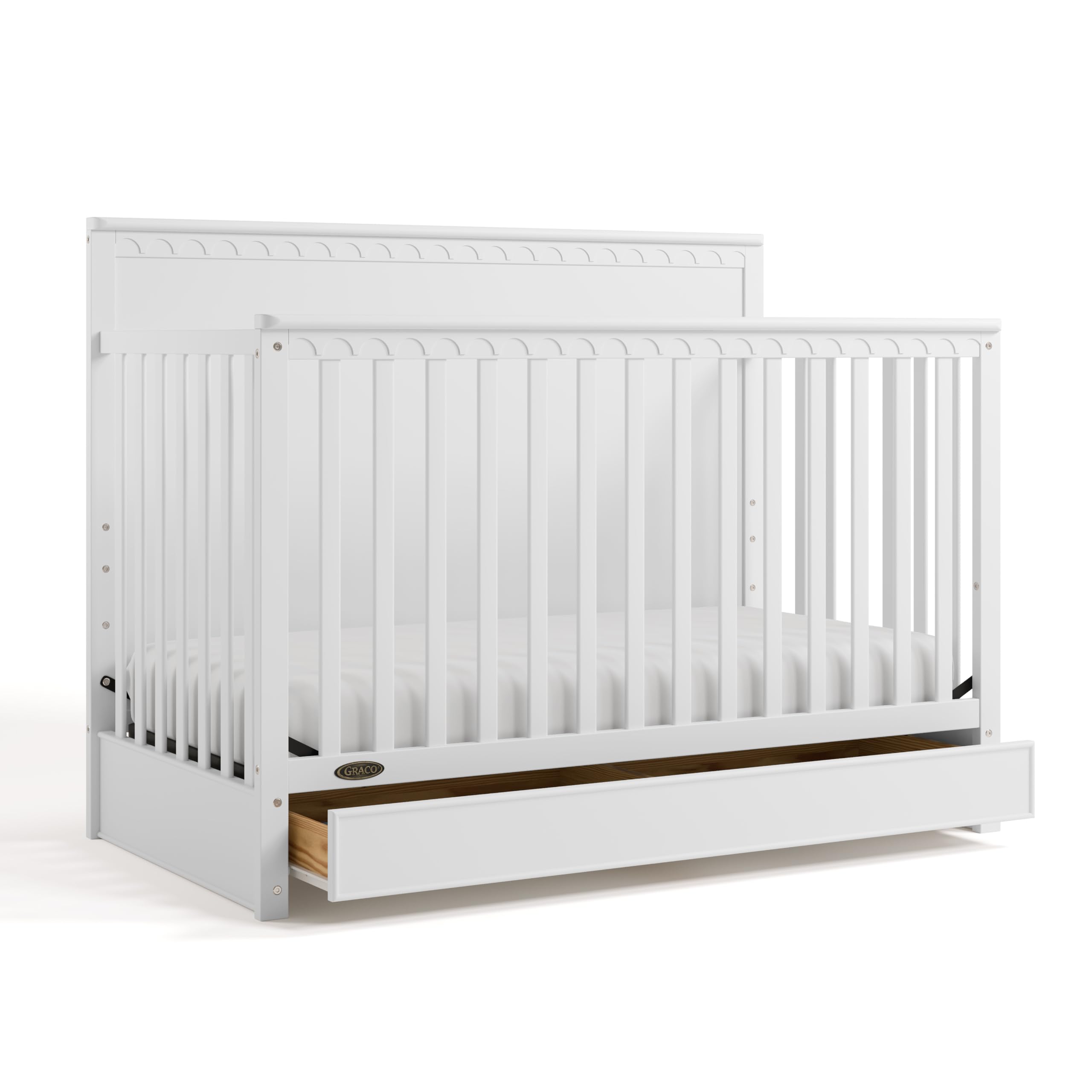 Graco Sasha 5-in-1 Convertible Crib with Storage Drawer (White ...