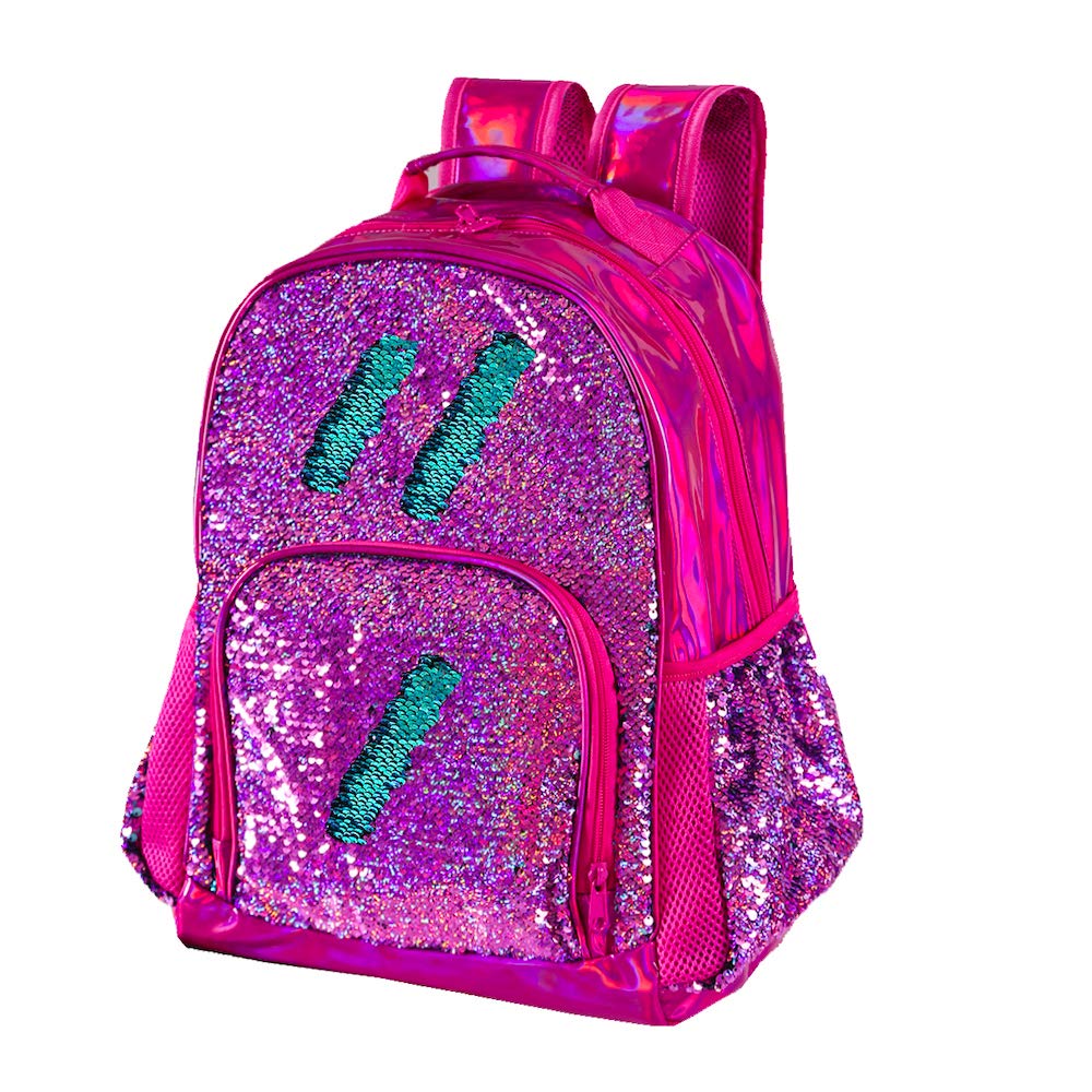 Fermido Sequin Backpack for Girls Kids Cute Elementary School Book Bag ...