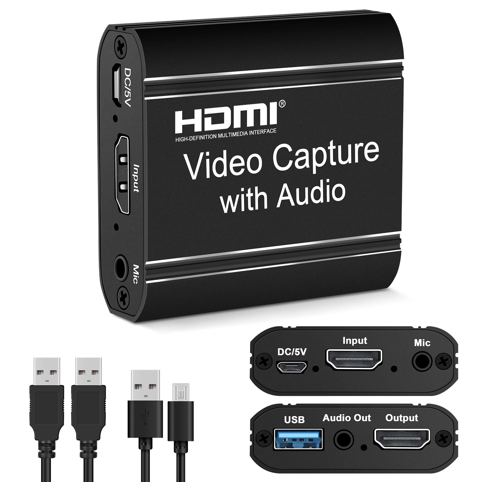 HDMI Video Capture Card with Loop-Out Passthrough - USB 3.0 Game ...