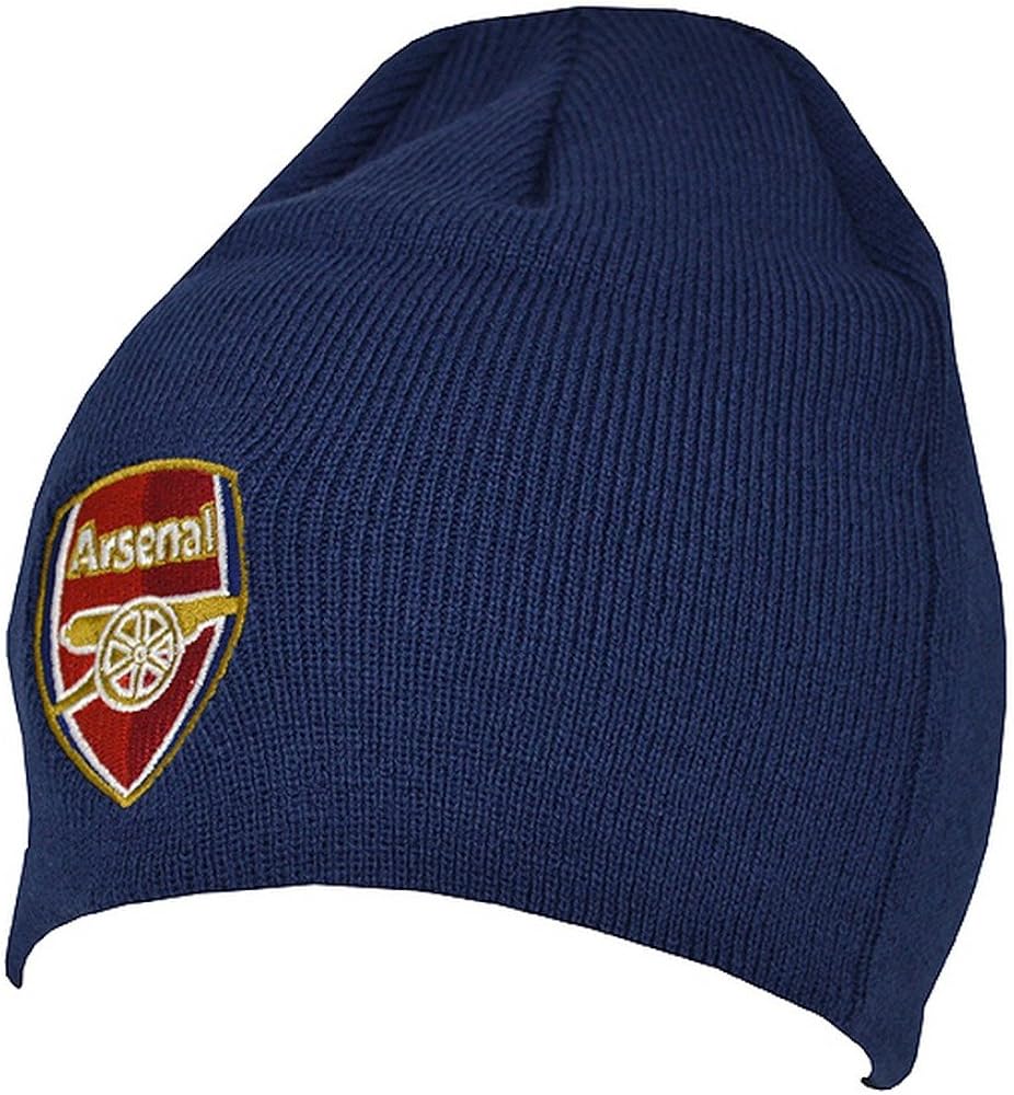 Arsenal FC Official Adults Knitted Football Crest Winter Beanie Hat ...