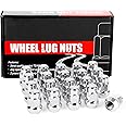 Amazon.com: EZISOE 1/2 x 20 Lug Nuts 20pcs Chrome 1/2-20 Closed End Bulge Acorn Lug Nuts Cone ...