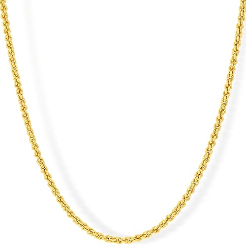 LIFETIME JEWELRY 1mm Gold Chain for Men & Women 24k Real Gold Plated ...
