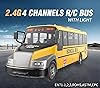 Liberty Imports Rc School Bus 2 4ghz Remote Control Toy Bus With Led