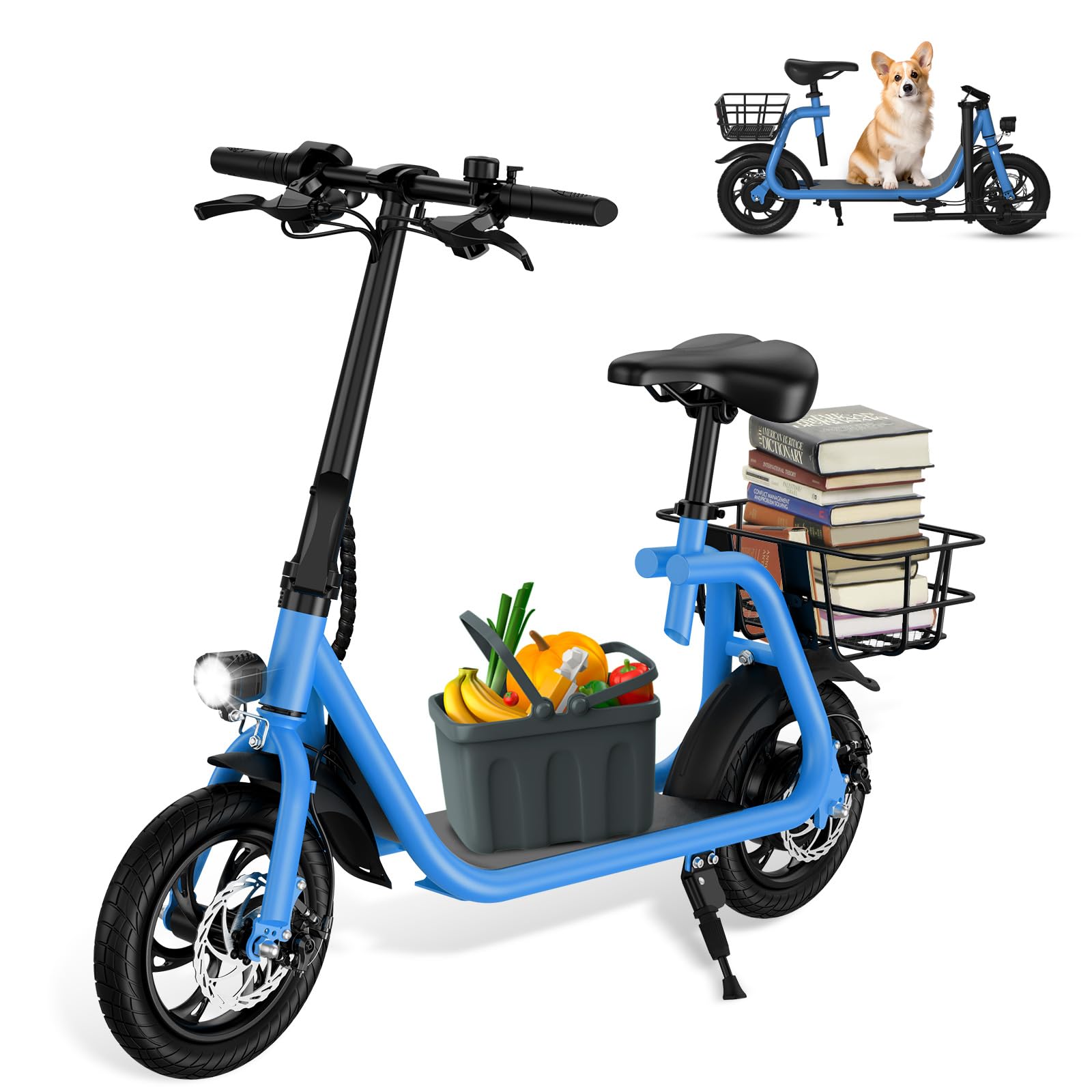 Mua SEHOMY Electric Scooter with Seat for Adults 265lbs, 650W Peak ...