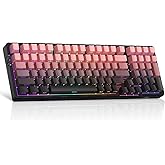 Amazon.com: Transparent Mechanical Keyboard, RGB Backlit Wireless ...
