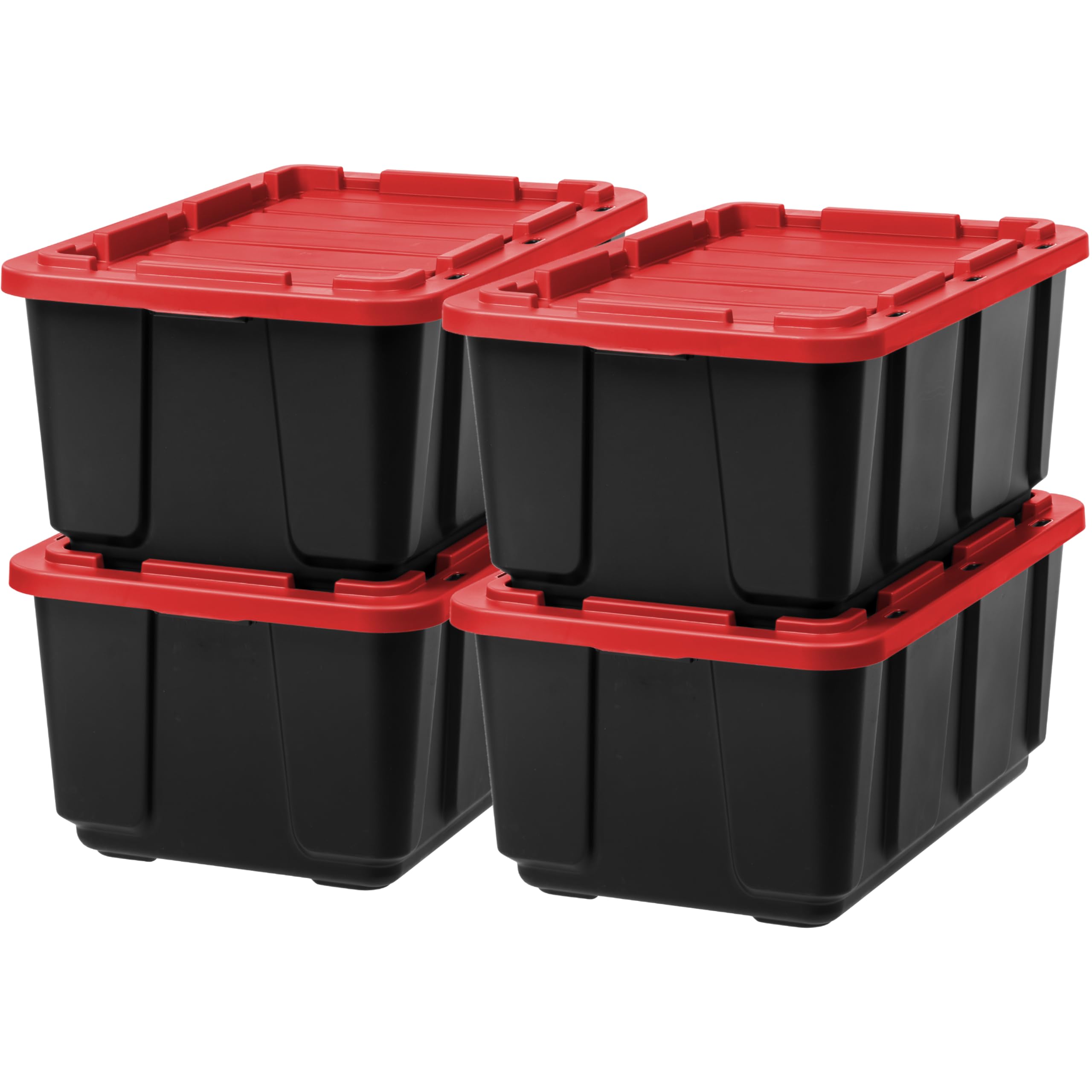 IRIS USA 27 Gallon Large Heavy Duty Storage Bins with Lids, 4 Pack ...